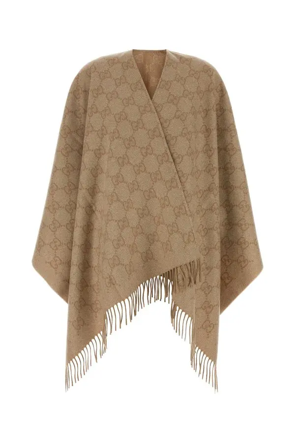 Gucci Embroidered Cashmere-blend Cape For