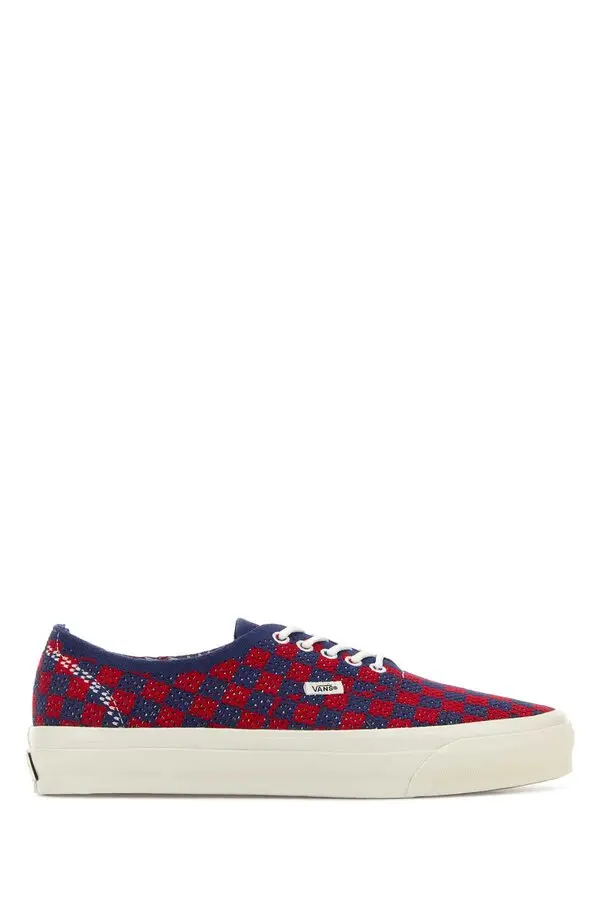 VANS Embroidered Lace-up Sneakers - Checked