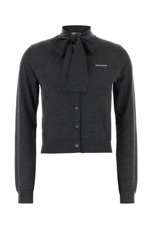Miu Miu Stretch Wool-blend Cardigan