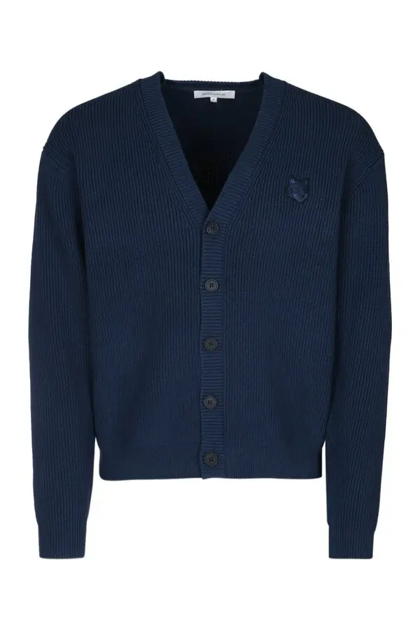 Maison Kitsuné Cotton-polyamide Knit Cardigan