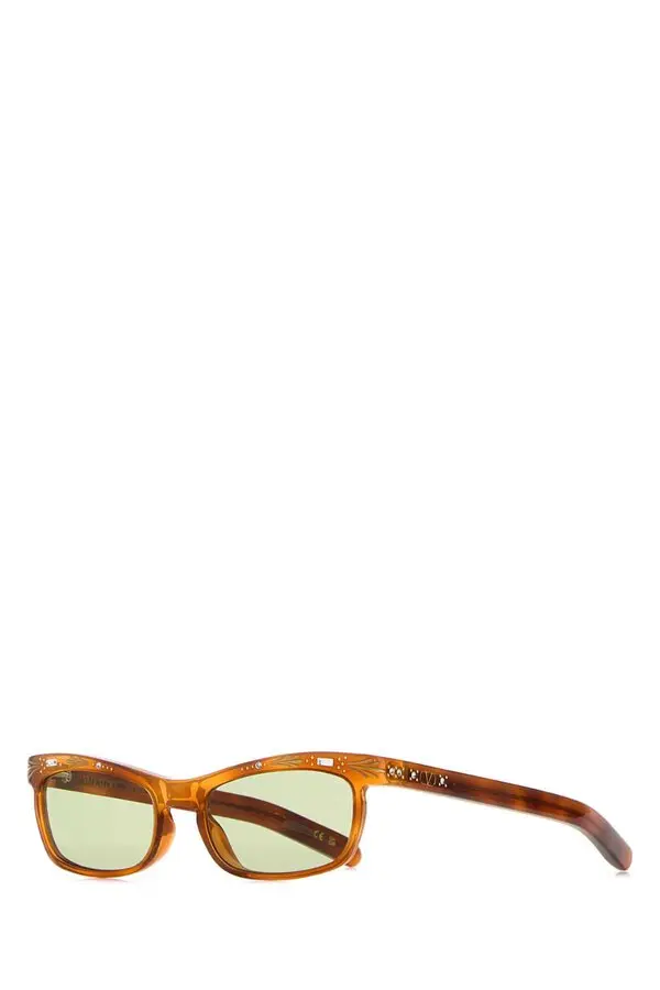 Valentino Garavani Acetate Sunglasses With Golden-tone Metal Finishing - Brown
