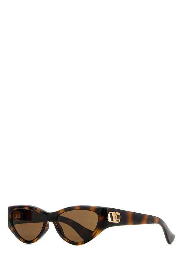 Valentino Garavani Acetate Sunglasses With Golden-tone Metal Finishing - Multicoloured