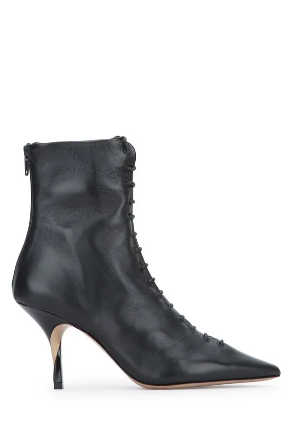 Jacquemus Lace-up Leather Ankle Boots
