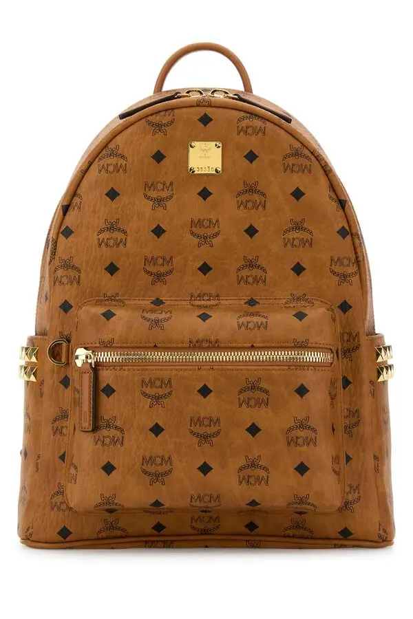Mcm Stark Backpack With Monogram Print - Printed