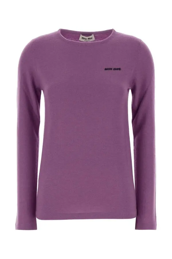Miu Miu Wool-cashmere Blend Crew Neck Sweater