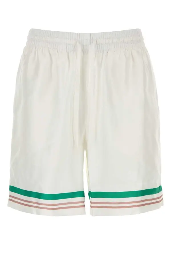 Casablanca Satin Bermuda Shorts In Silk