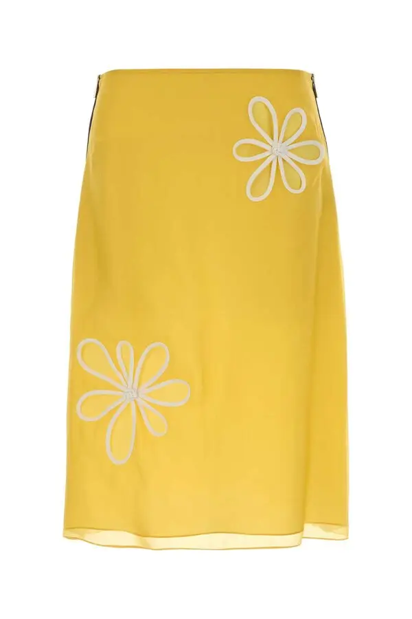 Fendi Light Knit Skirt - Yellow