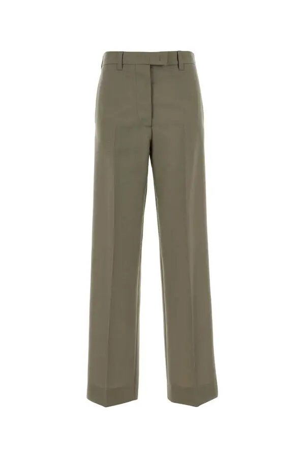 Miu Miu Mohair-blend Palazzo Pants - Green