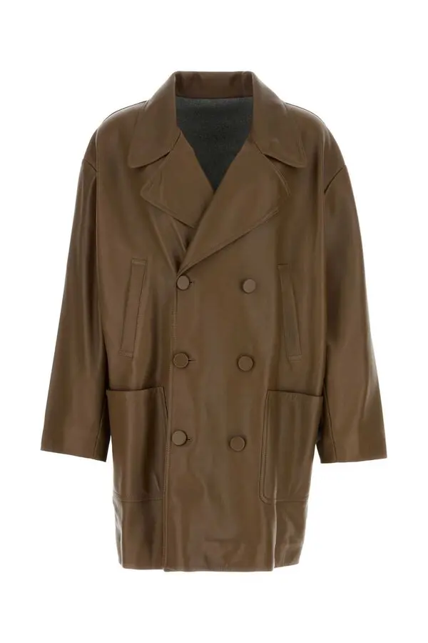 Fendi Premium Lamb Leather Jacket With Cashmere Lining