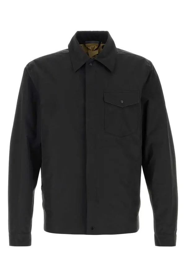 TEN C Bonded Nylon-cotton Shirt With Clean Front
