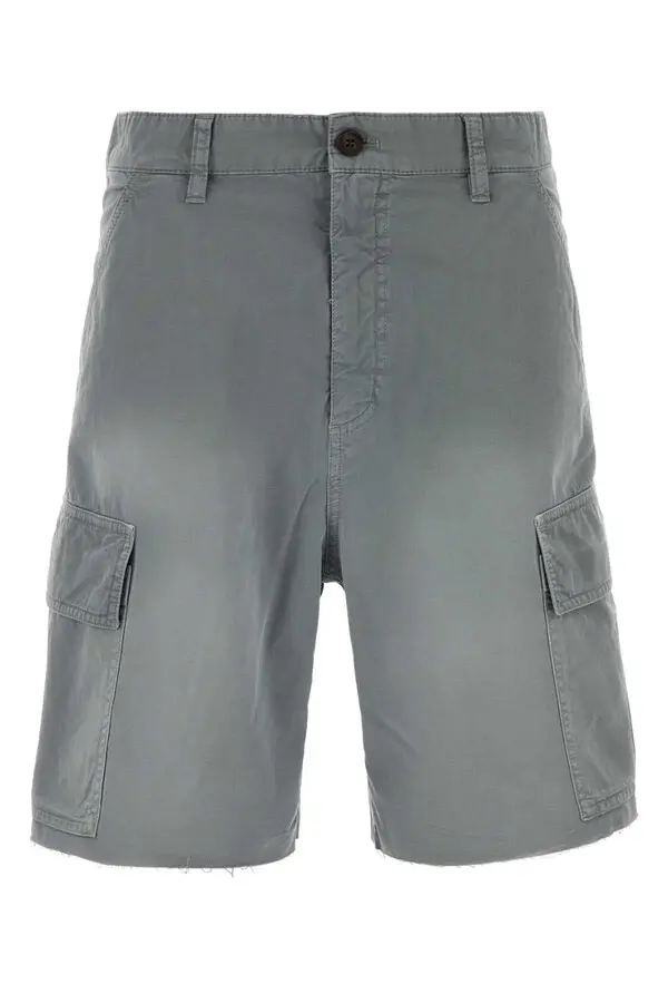 Miu Miu Twill Cargo Bermuda Shorts - Grey