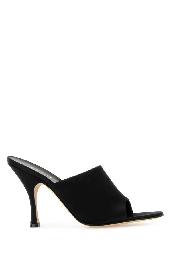 Gucci Satin Heeled Sandals With 9.5 Cm Heel