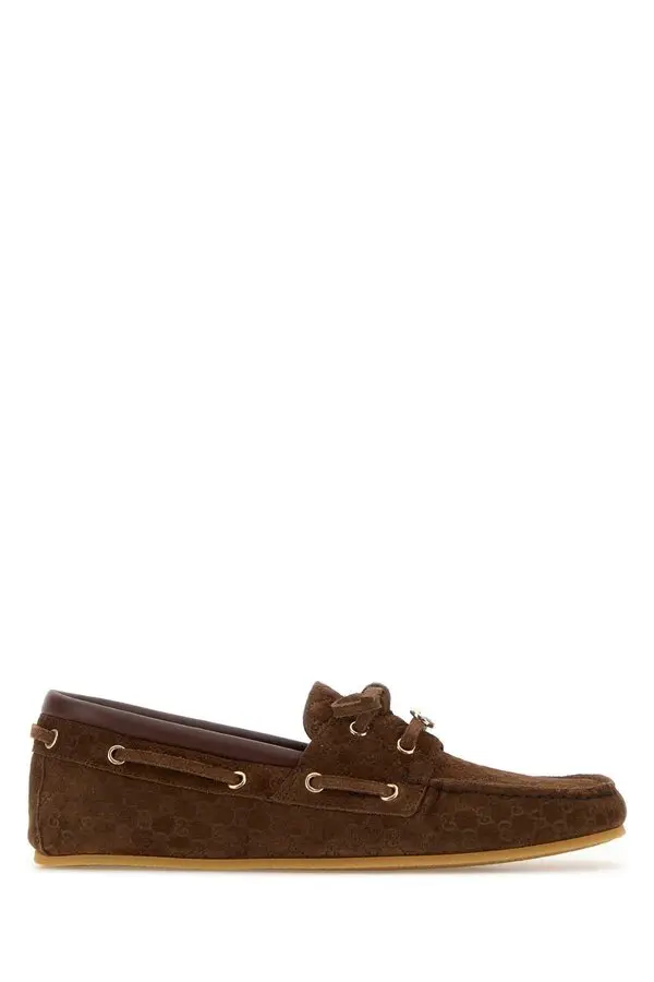 Gucci Suede Loafers With Rubber Sole