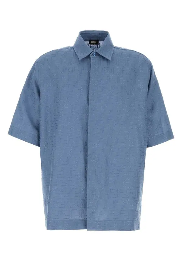 Fendi Linen-blend Button-down Shirt