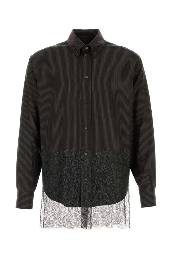 Fendi Embroidered Virgin Wool Shirt