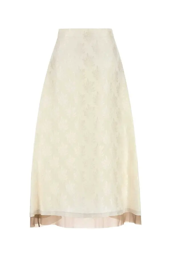 Fendi Silk-blend Skirt For