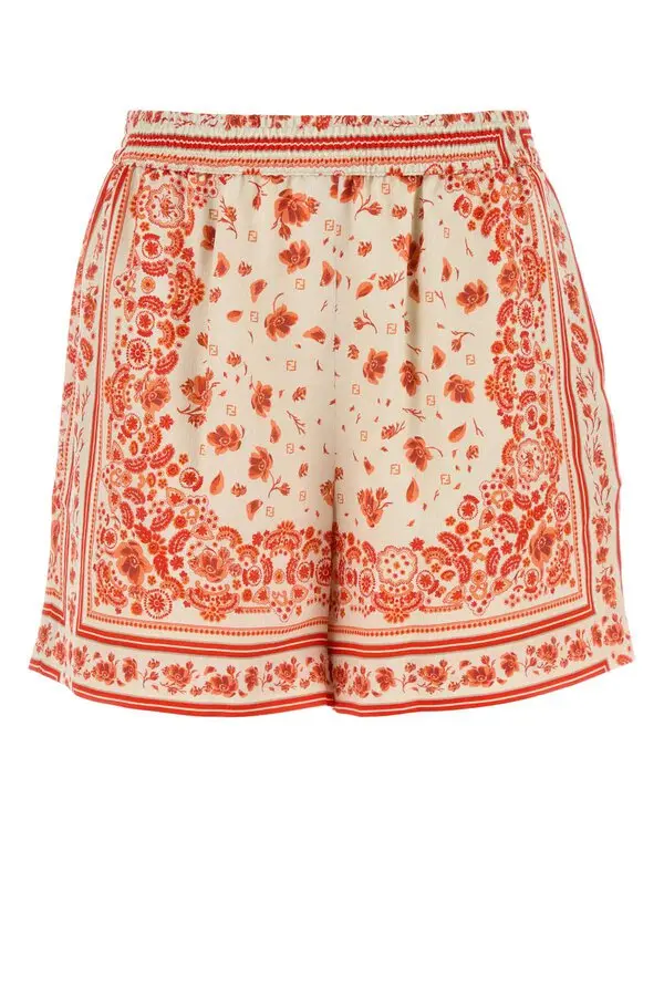 Fendi Silk Mini Shorts For