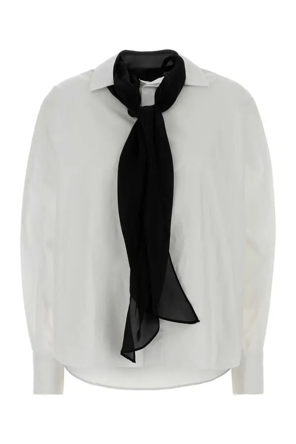 Sacai Poplin Shirt With Tie Detail