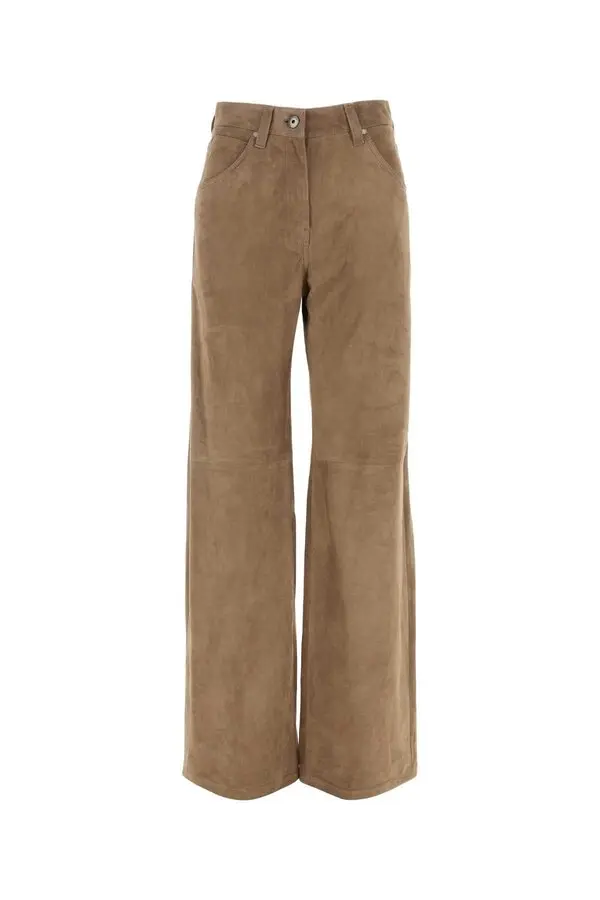 Brunello Cucinelli Straight-leg Suede Pants