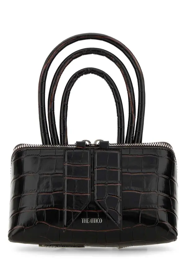 Attico Mini Friday Leather Handbag - Brown