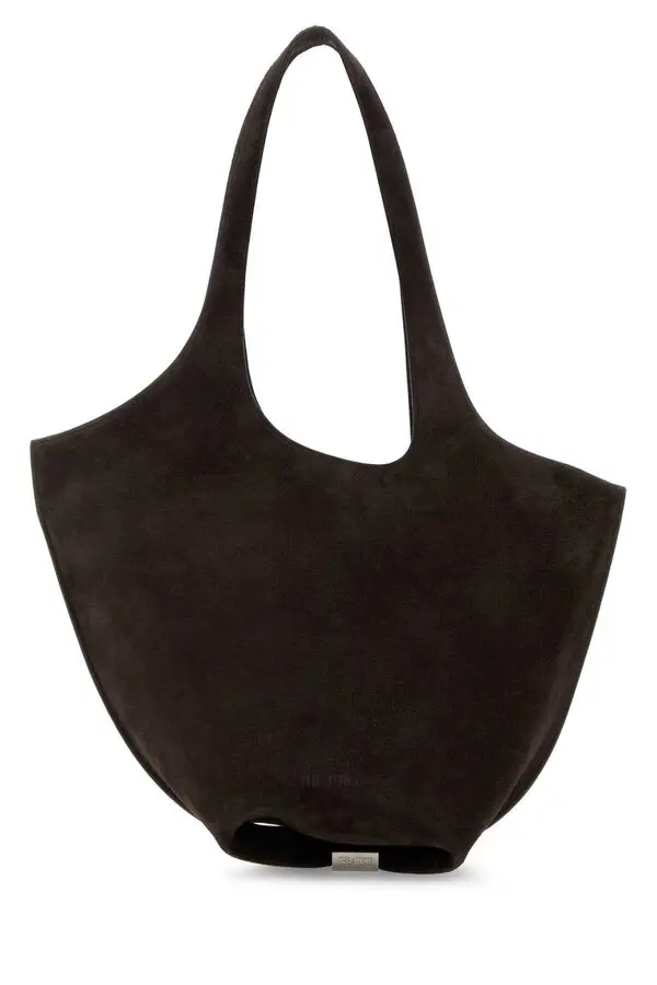 Attico The Scoop Medium Suede Shoulder Bag - Brown