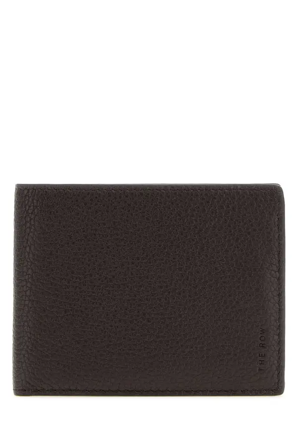 THE ROW 11 Cm X 8 Cm X 2 Cm Dark Leather Wallet - Brown
