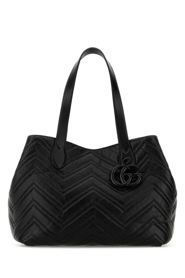 Gucci Leather Shopping Handbag With 31 Cm Width, 20 Cm Height, 17 Cm Depth & 20 Cm Handle