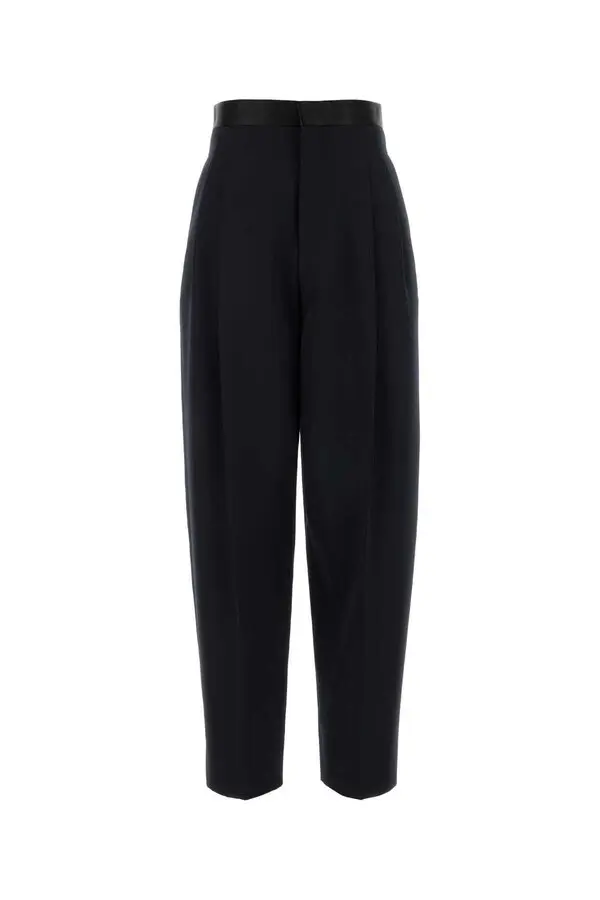 Bottega Veneta 100% Wool Wide-leg Trousers