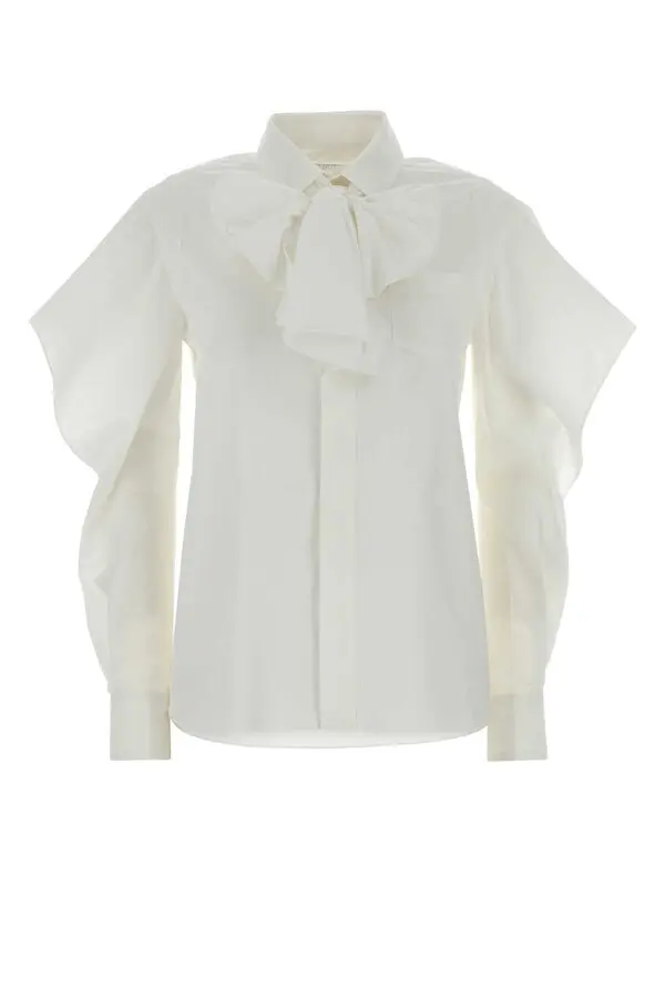 Sacai Poplin Shirt With Bow Detail