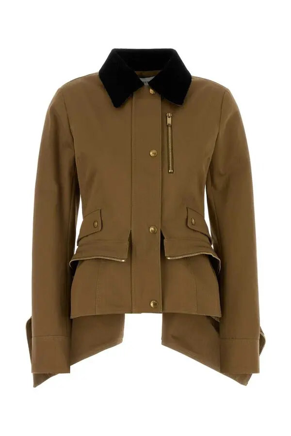 Alexander McQueen Mud Cotton Jacket - Brown