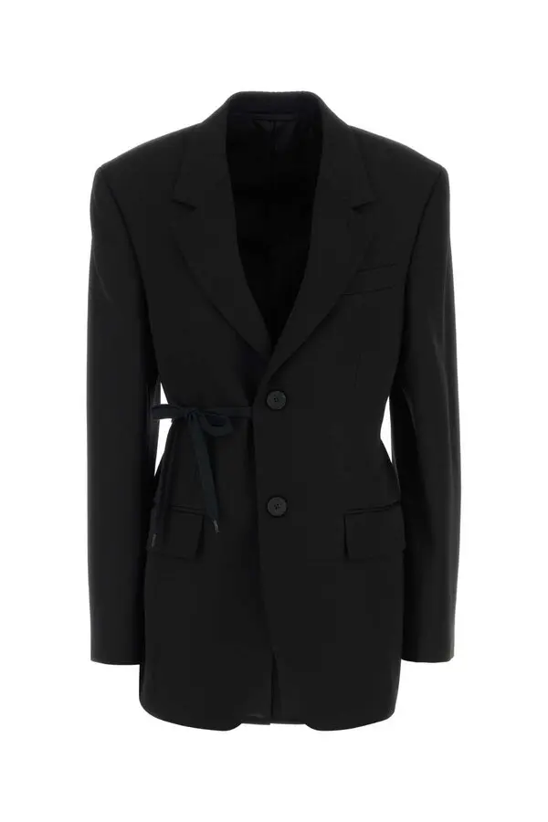 Balenciaga Oversized Wool Blazer With Cupro Lining