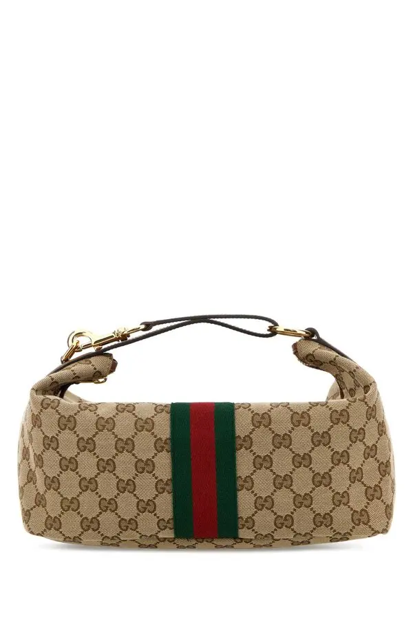 Gucci Gg Fabric Vanity Handbag With Gold-tone Hardware - Printed