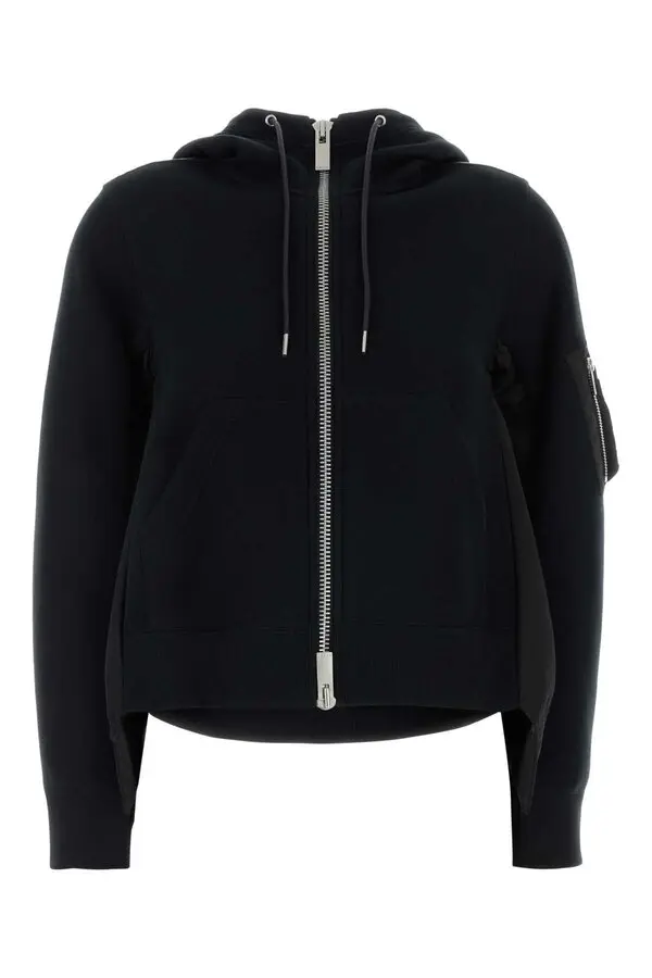 Sacai Style Cotton Blend And Nylon Sweatshirt For
