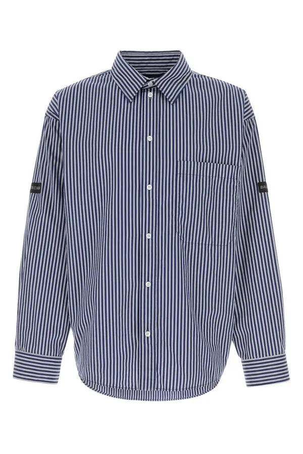 Balenciaga Embroidered Poplin Shirt For