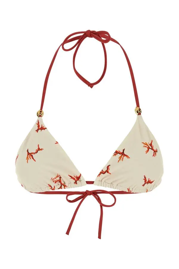 Fendi Stretch Nylon Bikini Top - Printed