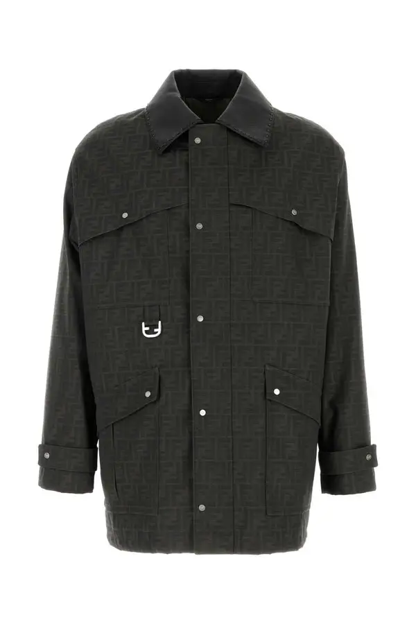 Fendi Embroidered Canvas Jacket For - Printed