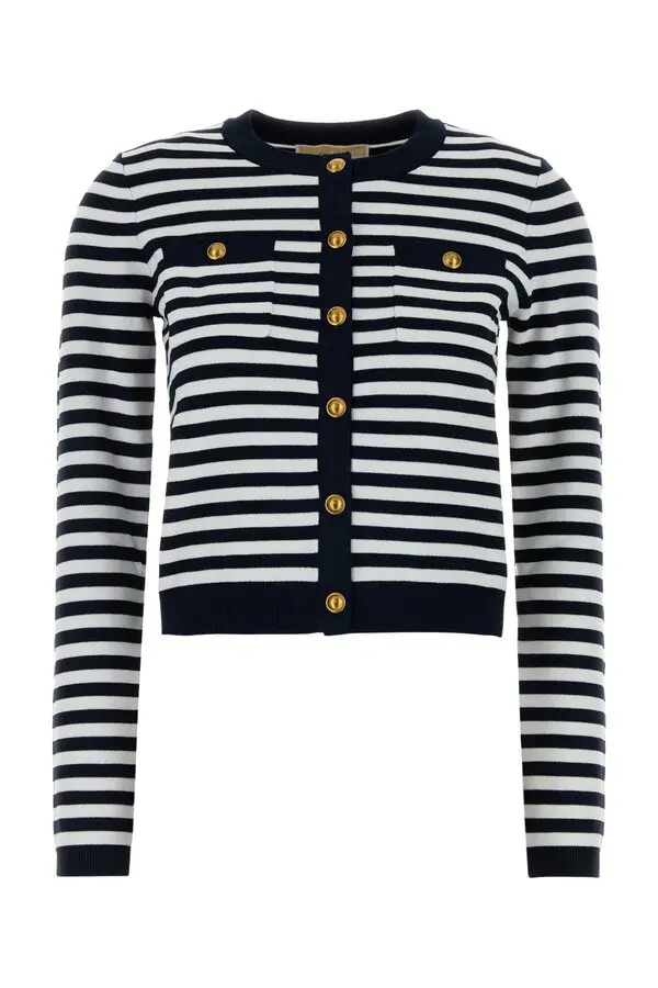 Michael Kors Embroidered Stretch Viscose-blend Cardigan