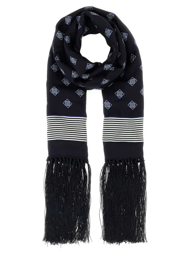BODE Printed Silk Scarf, 150 Cm X 25 Cm