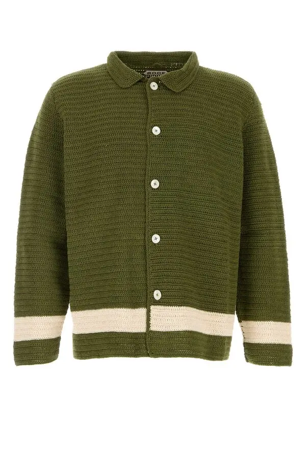 BODE Crochet Marsh Shirt - Green