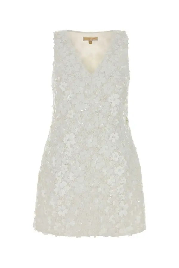Michael Kors Embellished Stretch Polyester Mini Dress