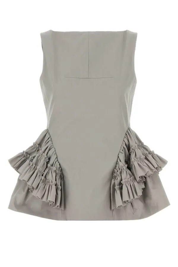 Dries Van Noten Cotton Casey Top - Grey