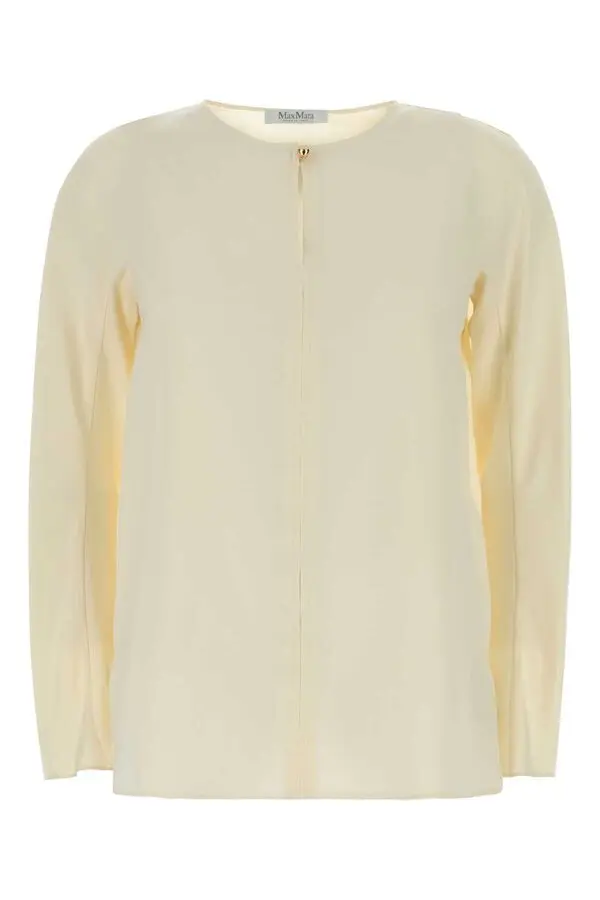 Max Mara Stretch Silk Blouse - White