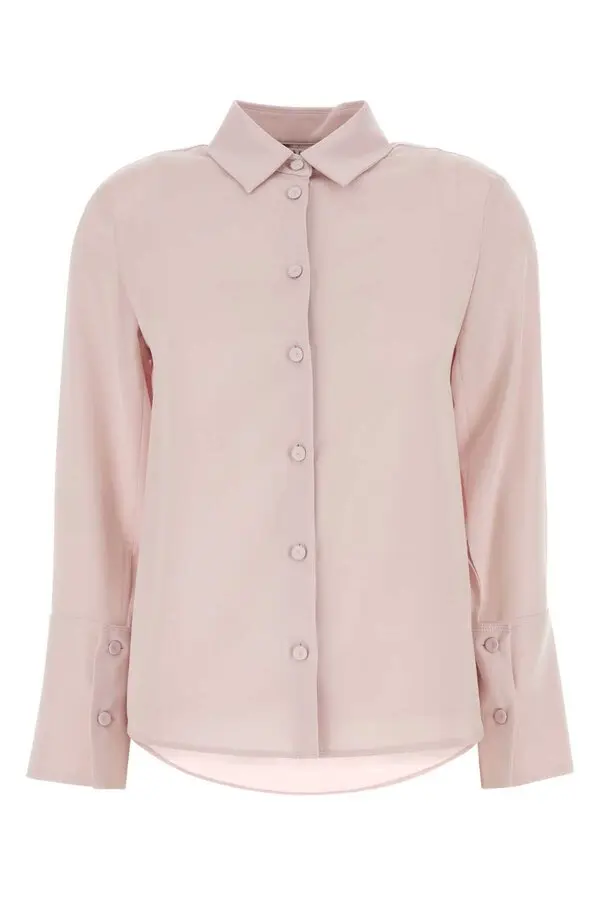 Max Mara Oliera Stretch Silk Shirt - Red