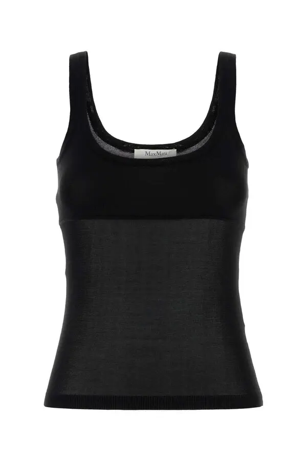 Max Mara Viscose Blend Tank Top - Black