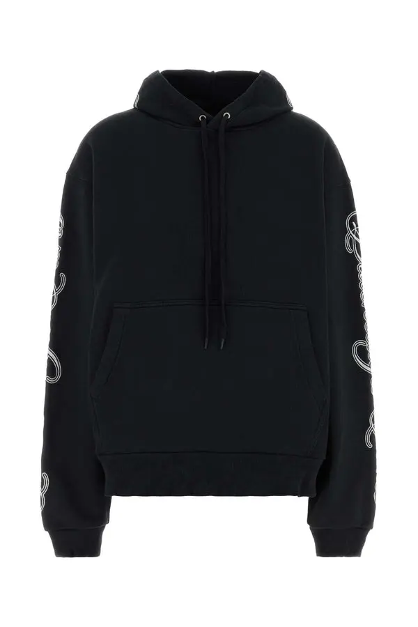 Balenciaga Slate Cotton Oversize Sweatshirt - Black