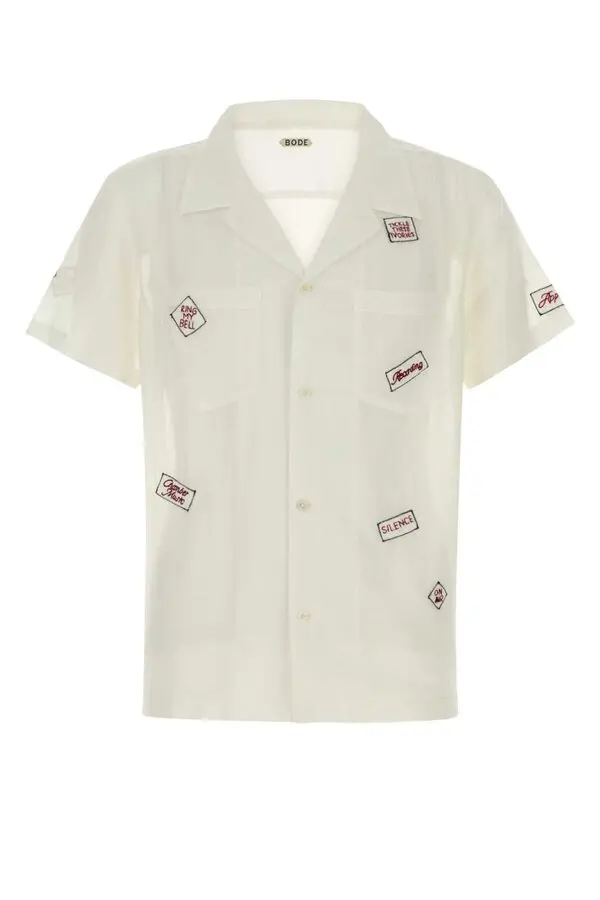 BODE On Air Cotton-silk Blend Shirt - White