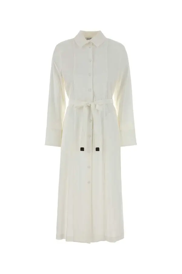 Max Mara Stretch Linen Blend Shirt Dress