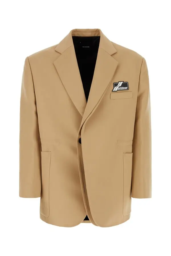 We11Done Wool-blend Blazer With Notched Lapel - Beige