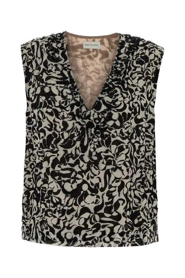 Dries Van Noten Crepe College Top