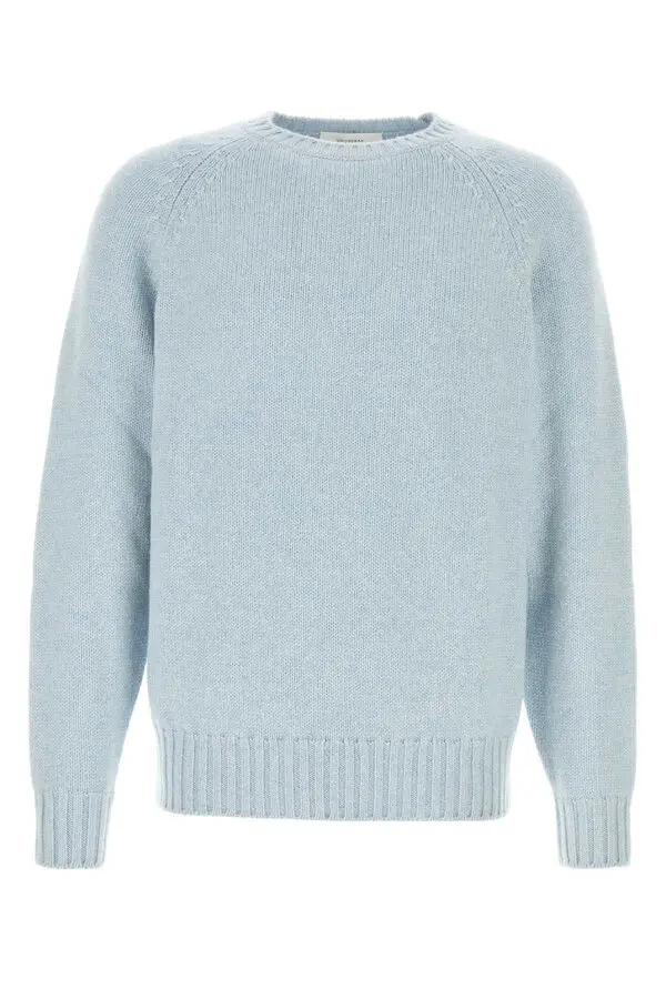 UMIT BENAN Light Cashmere Crew Neck Pullover - Light Blue